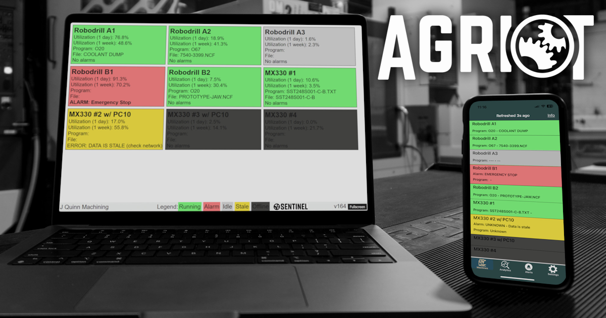 AGRIOT - CNC Machine Monitoring, Real-time Alerts, and Analytics